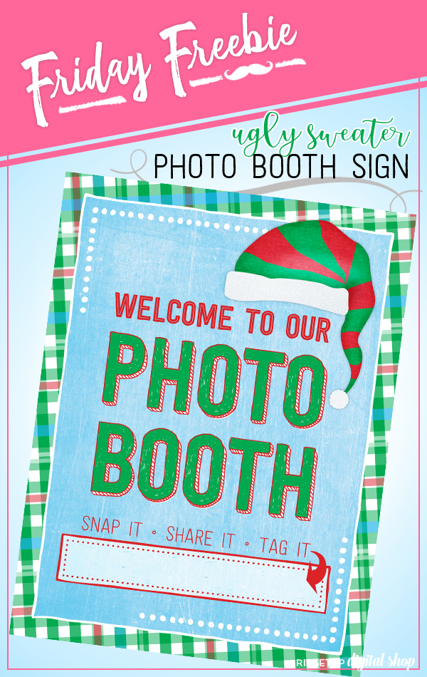 Ugly Sweater Photo Booth Sign Free Printable