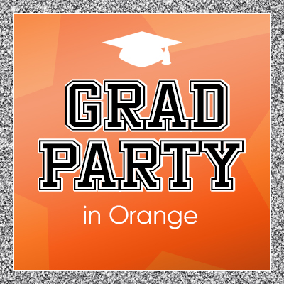 Printable Graduation Party Decor in Orange • Ridgetop Digital Shop